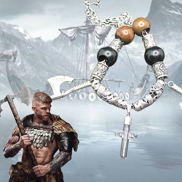 H2H JEWELRY | Accessories | Viking Cremation Cross Pendant With Double ...